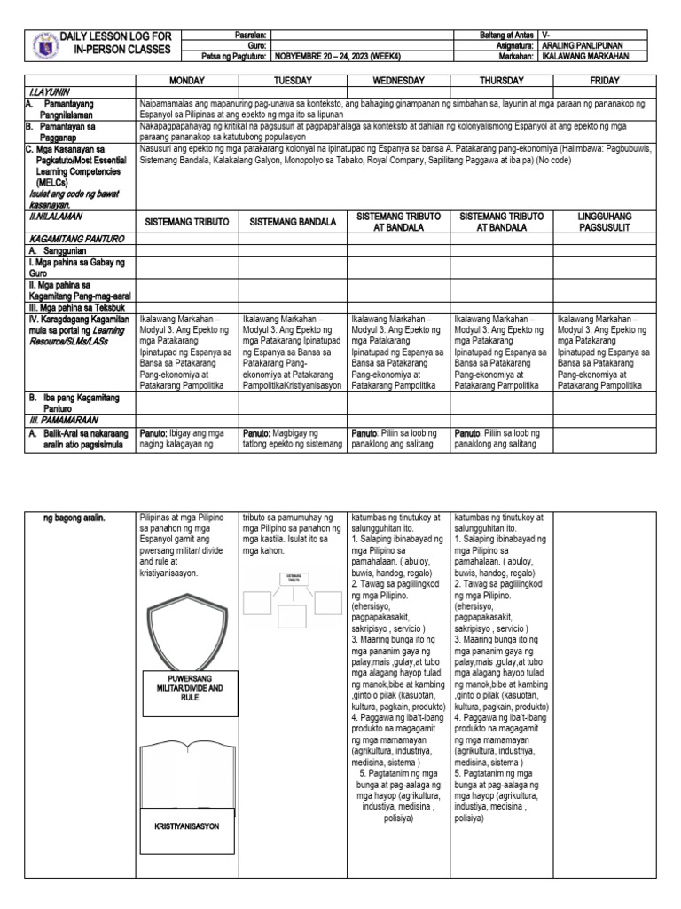 G5 Q2W4 DLL AP (MELCs) | PDF