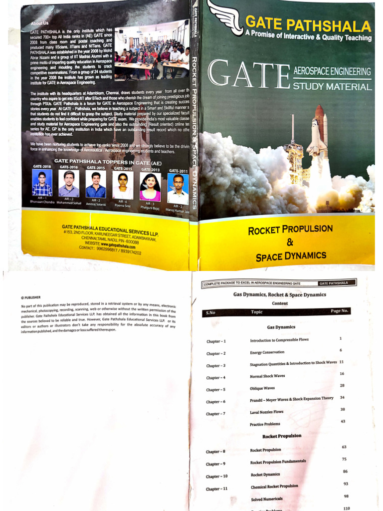 Gate Rocket Propulsion And Space Dynamics Pdf