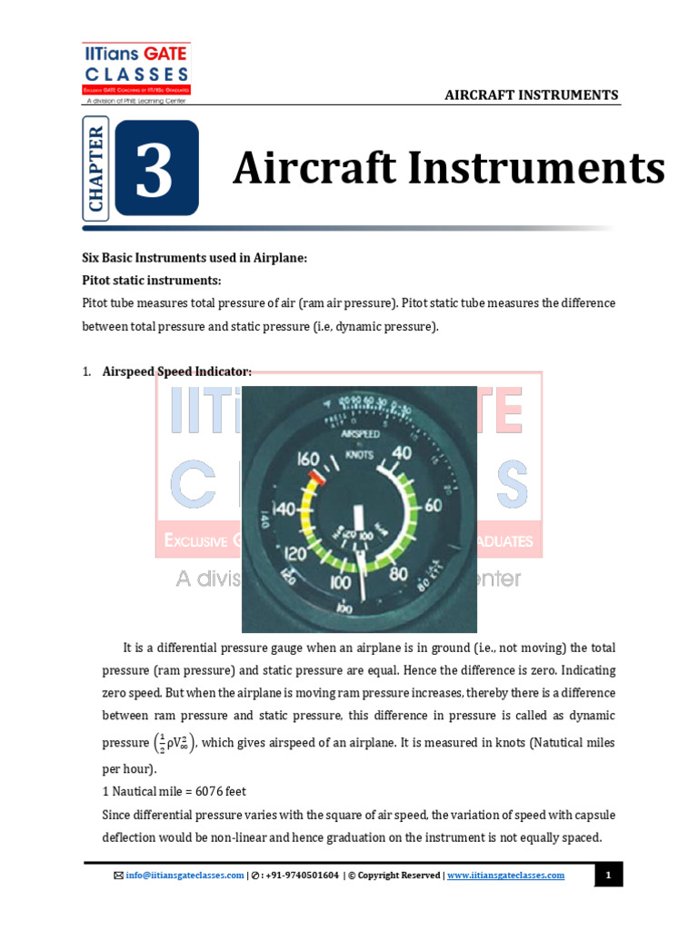 IGC Aircraft Instruments Materials | PDF | Airspeed | Altimeter