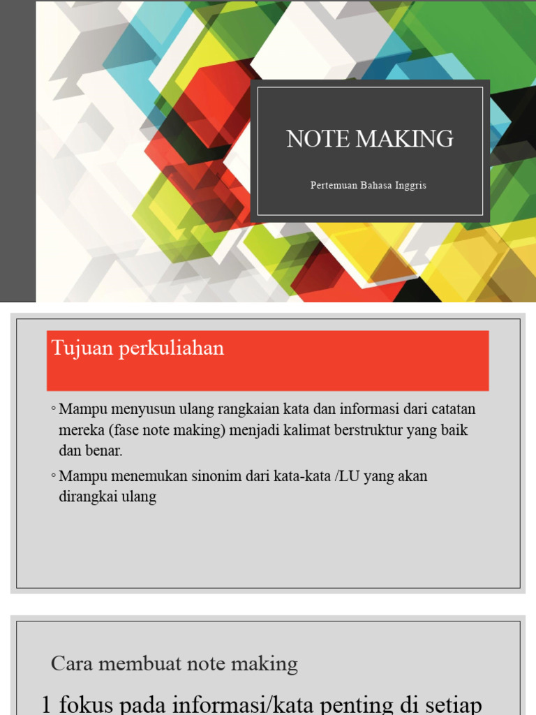 Note Making: Pertemuan Bahasa Inggris | PDF | Demand | Economies