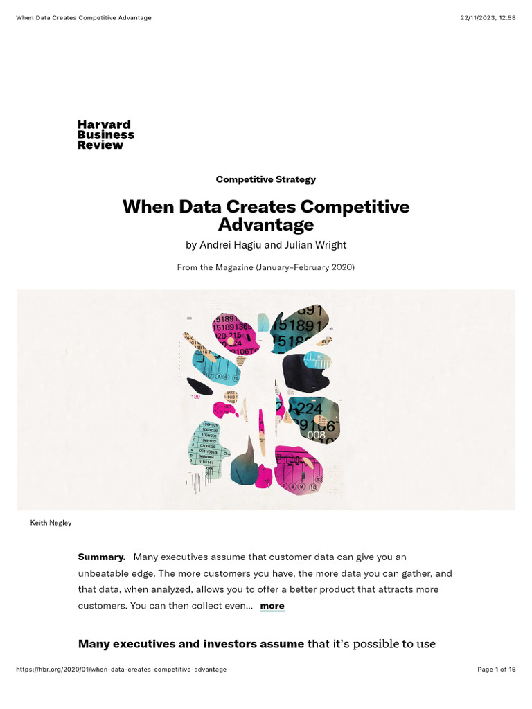 When Data Creates Competitive Advantage | PDF | Speech Recognition | Loans