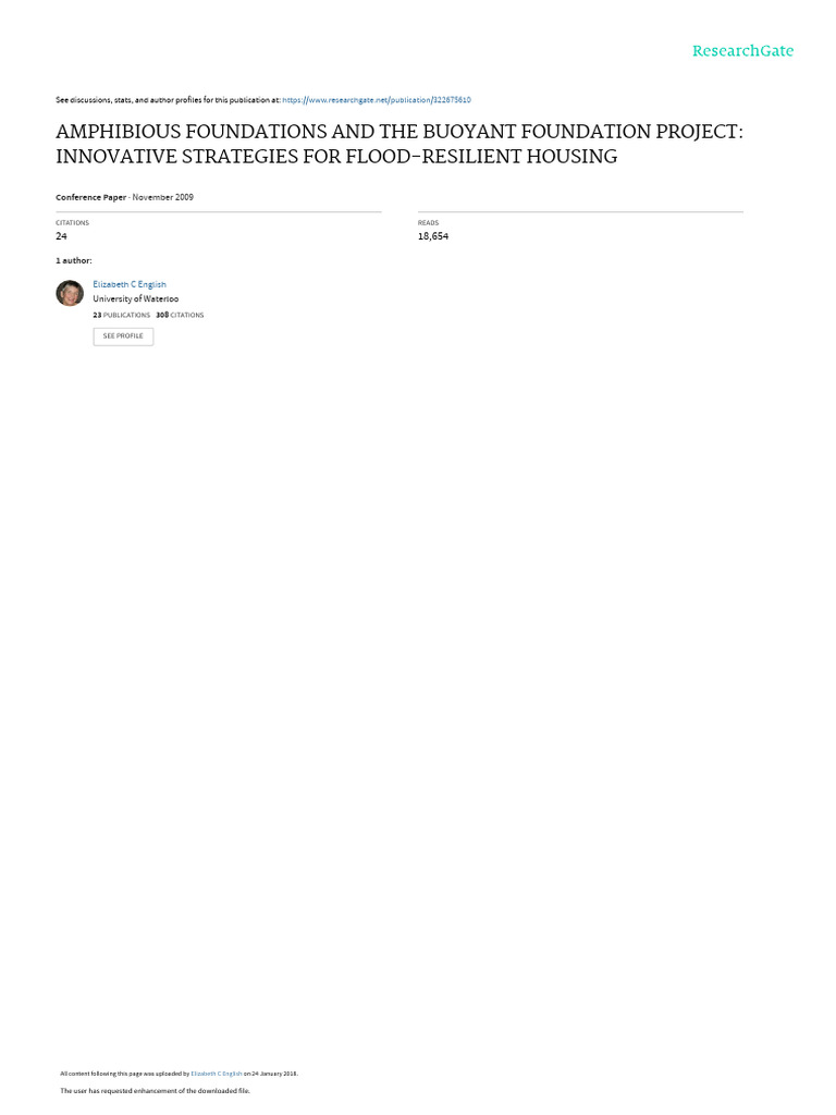 Amphibious Foundations and The Buoyant Foundation Project | PDF ...