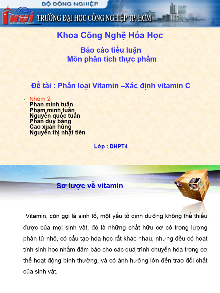 Phan Loi Vitamin Xac DNH Vitamin C | PDF