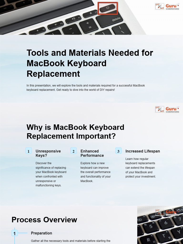 Tools and Materials Needed For MacBook Keyboard Replacement | PDF ...