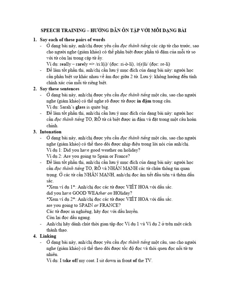 Speech Training | PDF