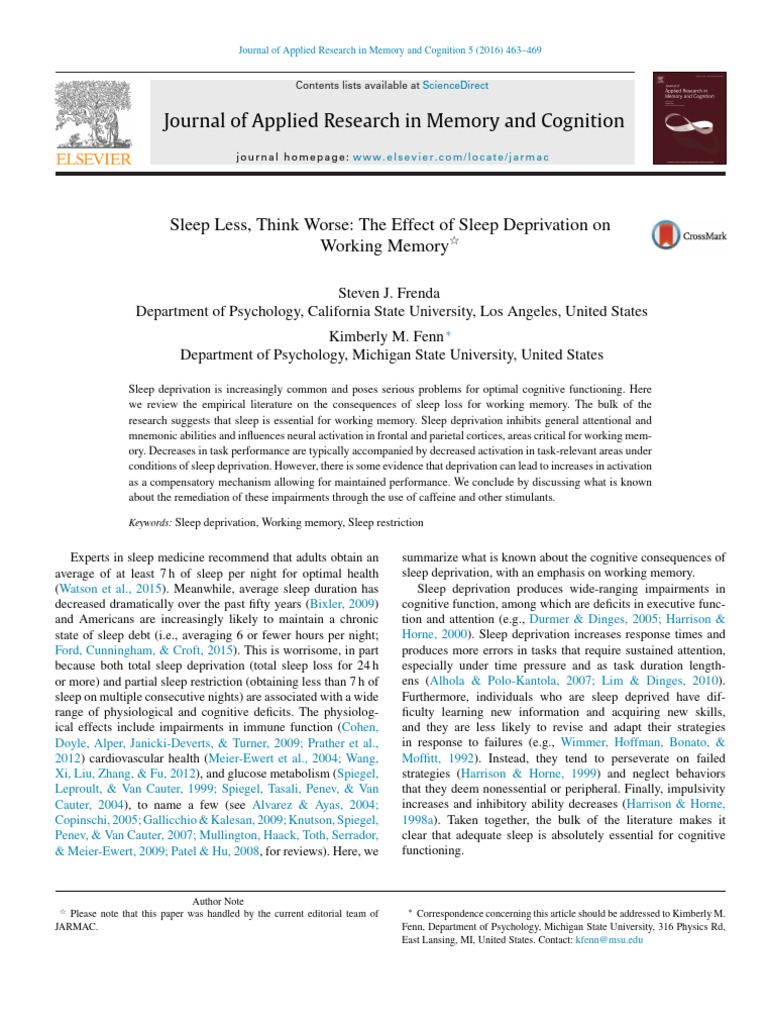 Simulation 101 | Download Free PDF | Working Memory | Sleep