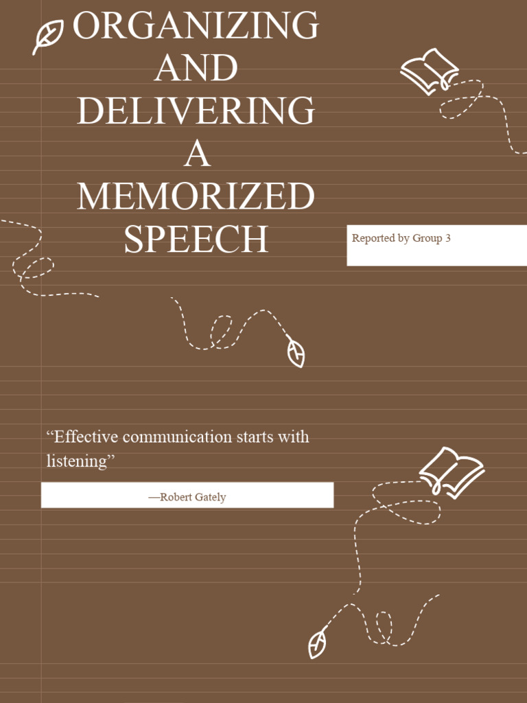 Memorized Speech Oralcom Group3 | PDF