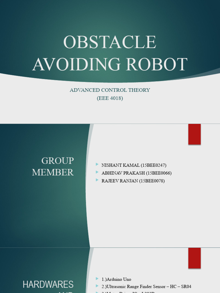 Obstacle Avoiding Robot | PDF | Arduino | Robot