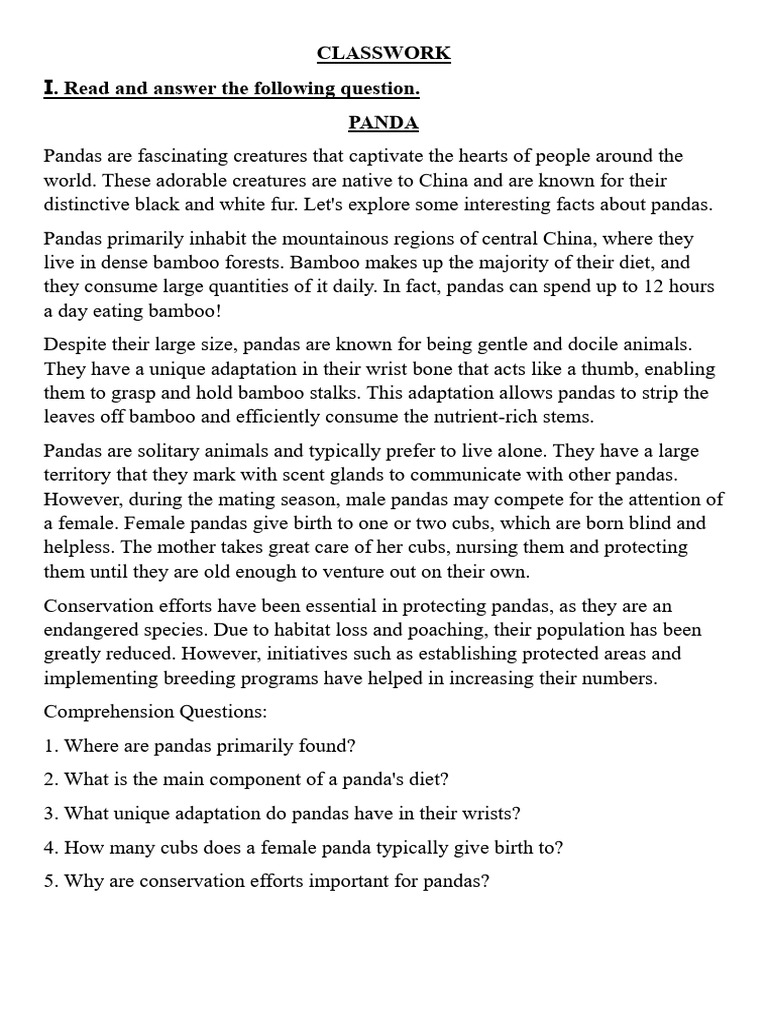 Panda | PDF | Giant Panda | Fauna