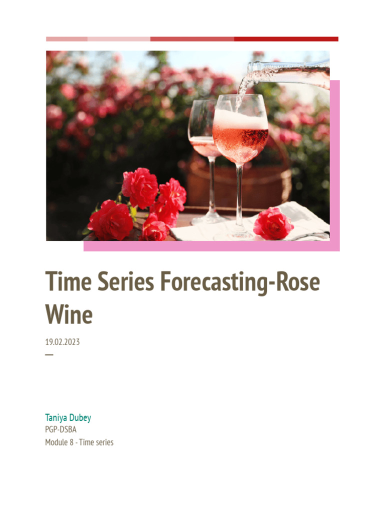 TSF-Rose Wines | PDF | Autoregressive Integrated Moving Average | Stationary Process