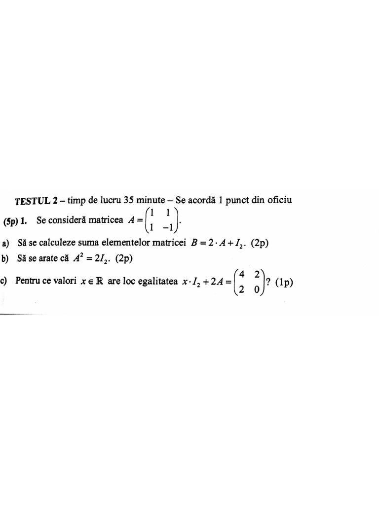 Test Matrice | PDF