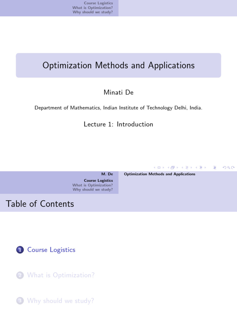 Lect1 Optimization Pdf Mathematical Optimization Linear Programming