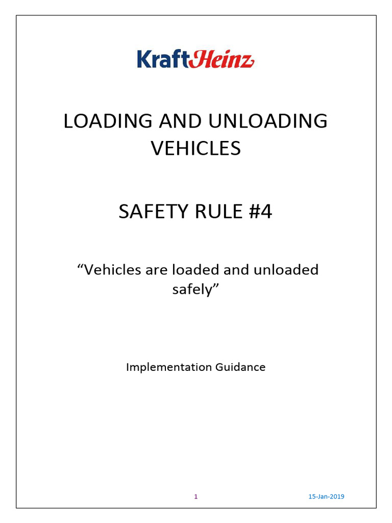04 - Guidance - Loading and Unloading Vehicles | PDF | Truck | Forklift