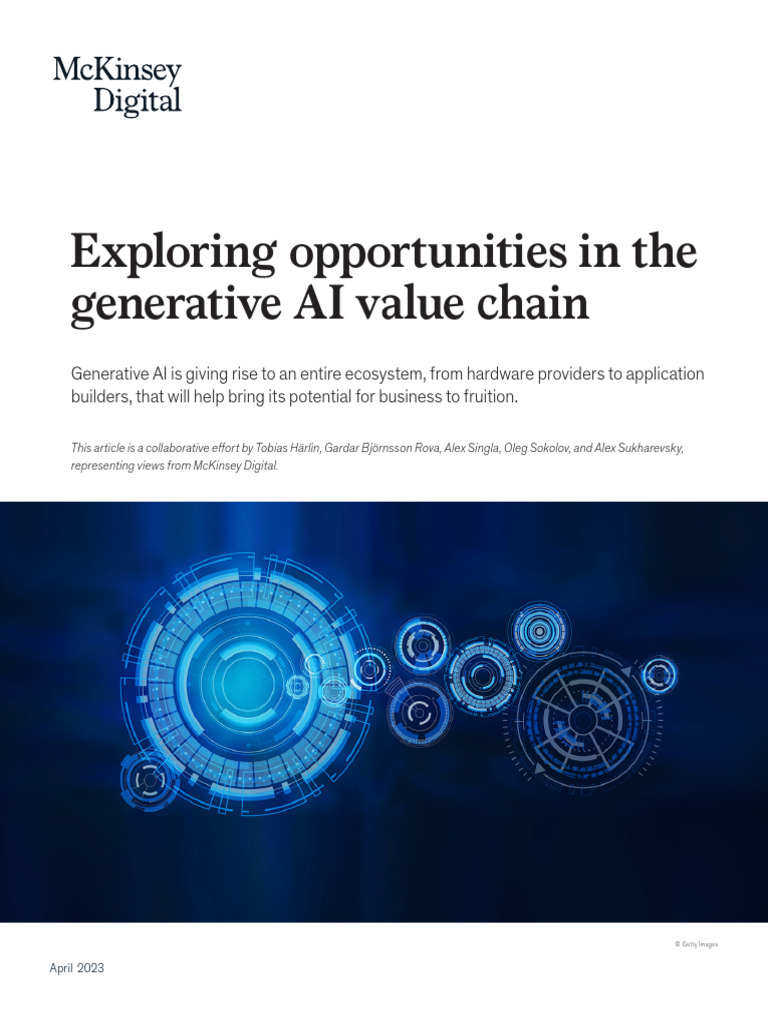 Exploring Opportunities in The Generative Ai Value Chain | PDF | Artificial Intelligence ...