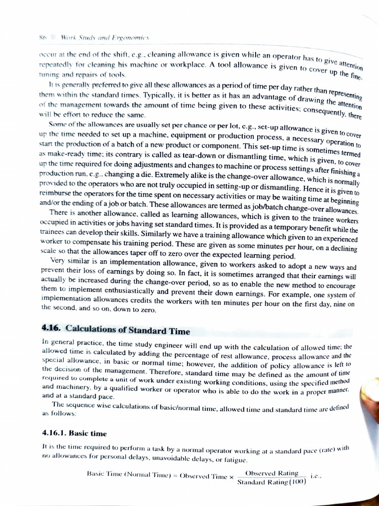 Standard Time Calculation | PDF | Applied Mathematics