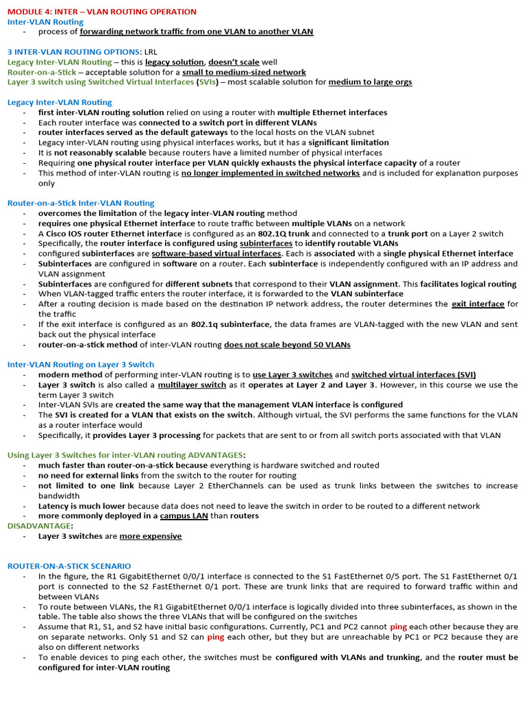 Module 4 | PDF | Network Switch | Ip Address