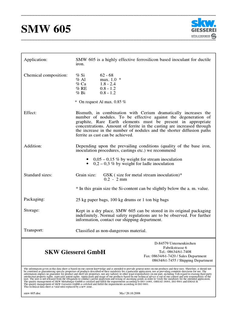 SMW 605 | Download Free PDF | Packaging And Labeling | Information