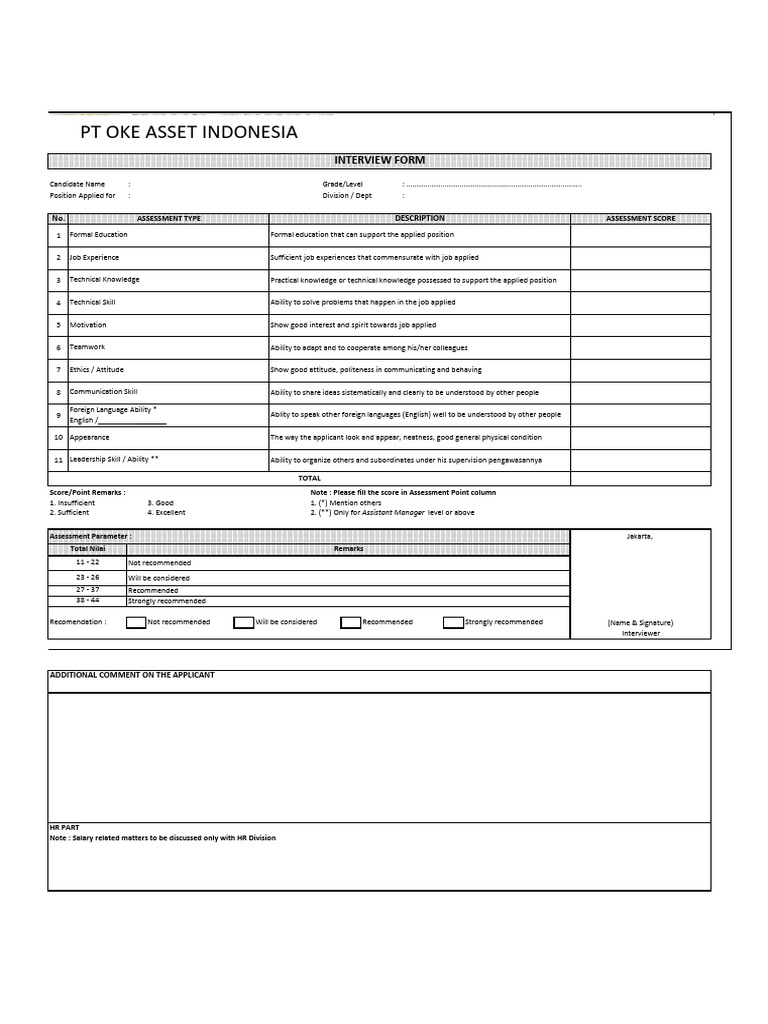 Form Interview | PDF | Knowledge | Learning