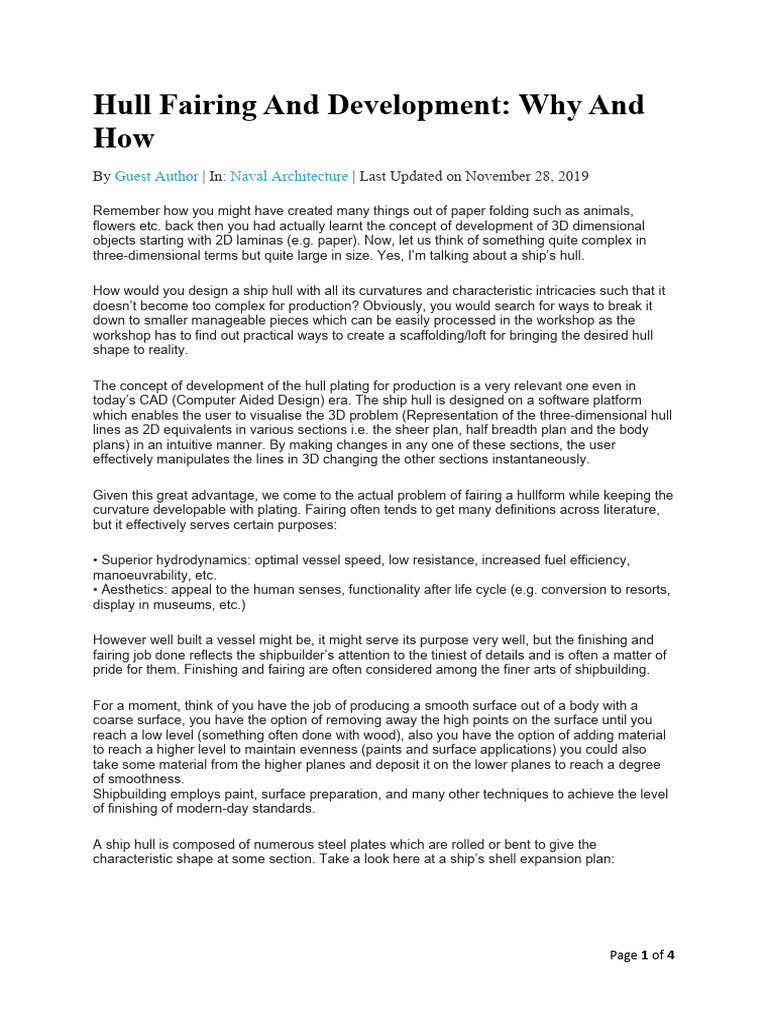 Hull Fairing and Development | PDF | Hull (Watercraft) | Ships