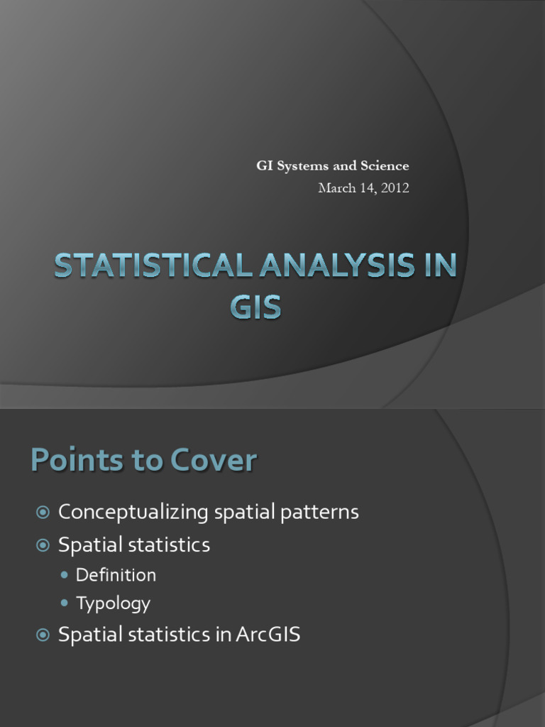 13 - Statistical Analysis | PDF | Spatial Analysis | Statistics