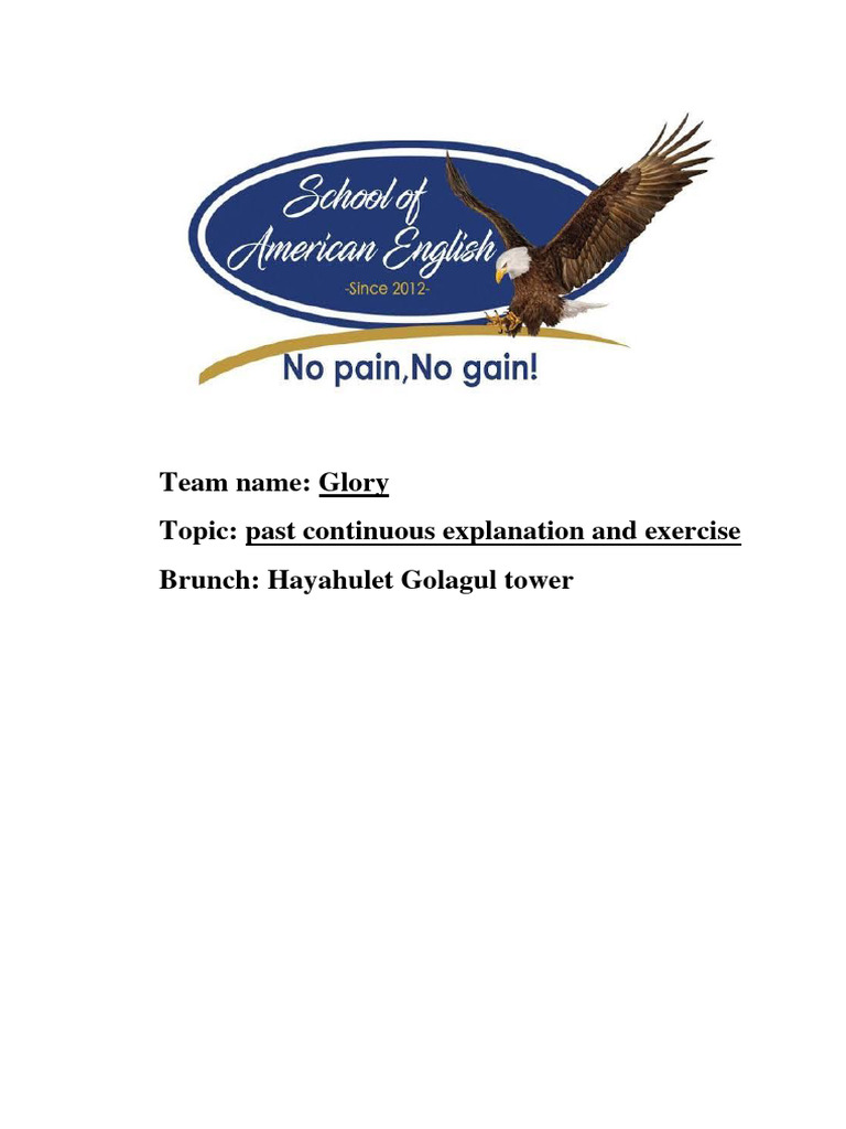 Past Continuous Tense Guide and Exercises | PDF | Languages | Foreign ...