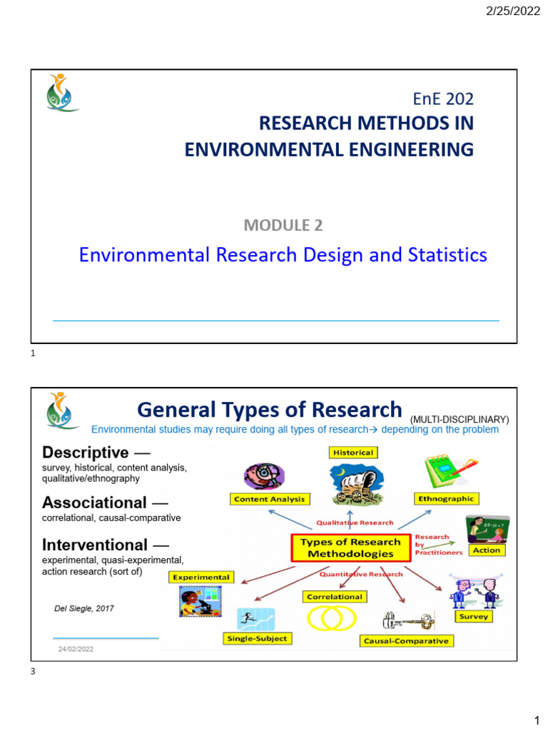 EnE 202 Module 2 Environmental Research Design and Statistics - v.2 ...