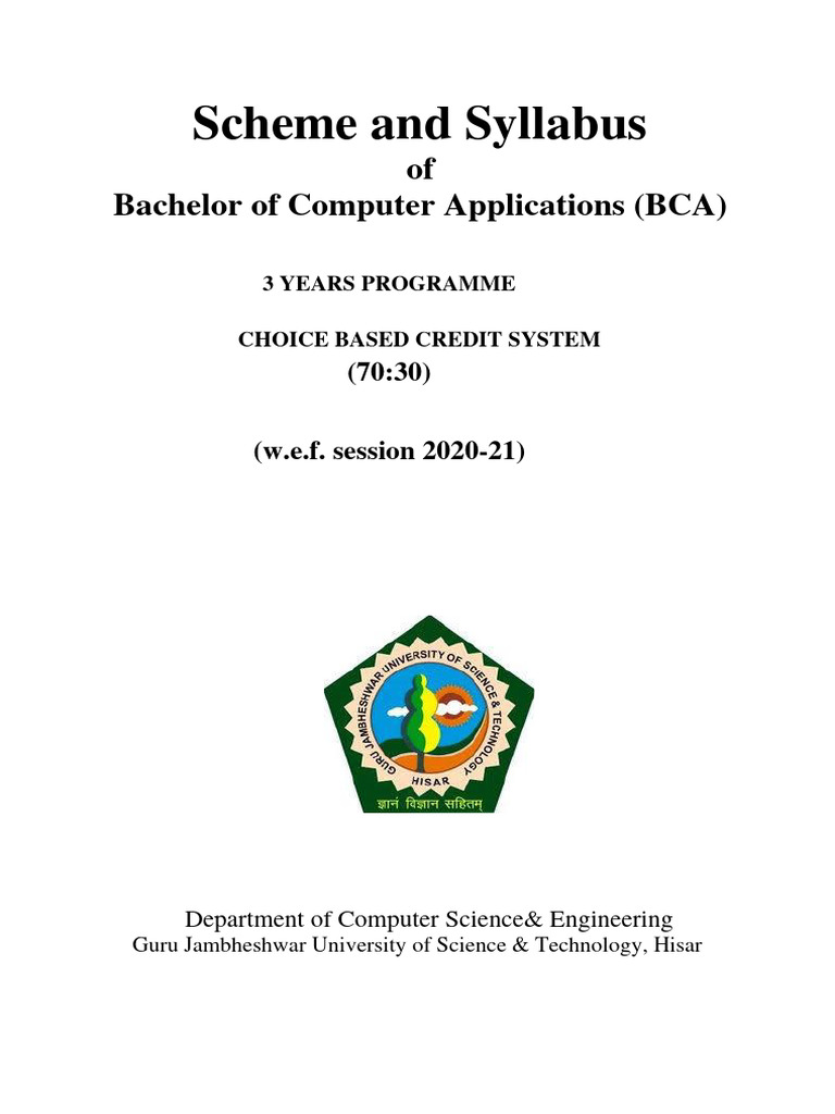 BCA New Syllabus - 20!21!211220 | PDF | Microsoft Excel | Inheritance (Object Oriented Programming)