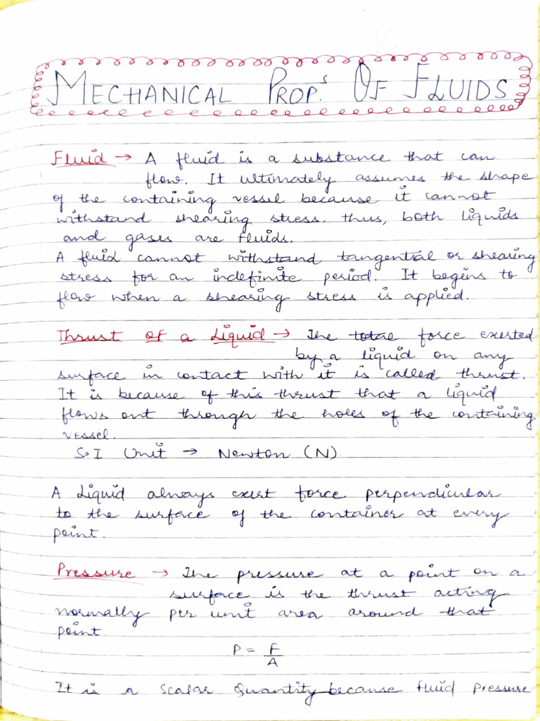 Ch-10 (Prop of Fluids) | PDF