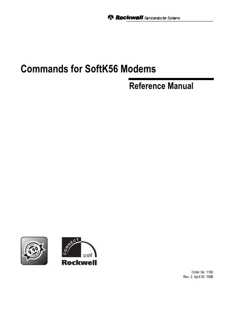 SoftK56 Modem Reference Manual | PDF | Command Line Interface | String (Computer Science)