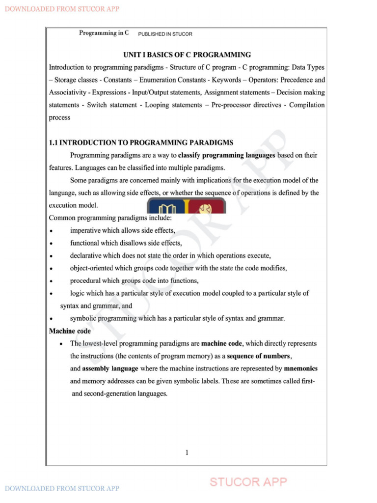 Notes 1 | PDF | Object Oriented Programming | Data Type