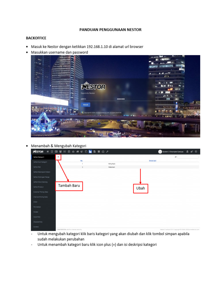 Panduan Penggunaan Nestor | PDF