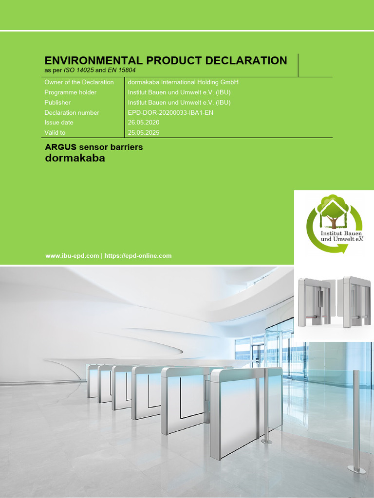 ARGUS Sensor Barriers | PDF | Life Cycle Assessment | Recycling