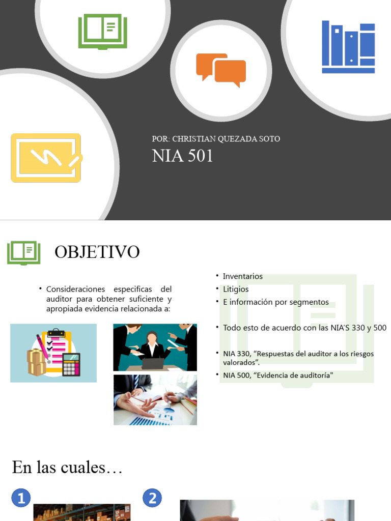 Nia 501 | PDF | Auditoría | Contralor