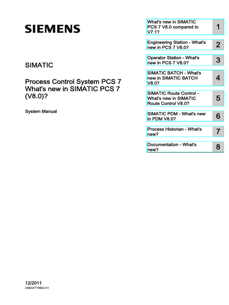 What's New in PCS7 (V8.0) | PDF | Microsoft Windows | Personal Computers