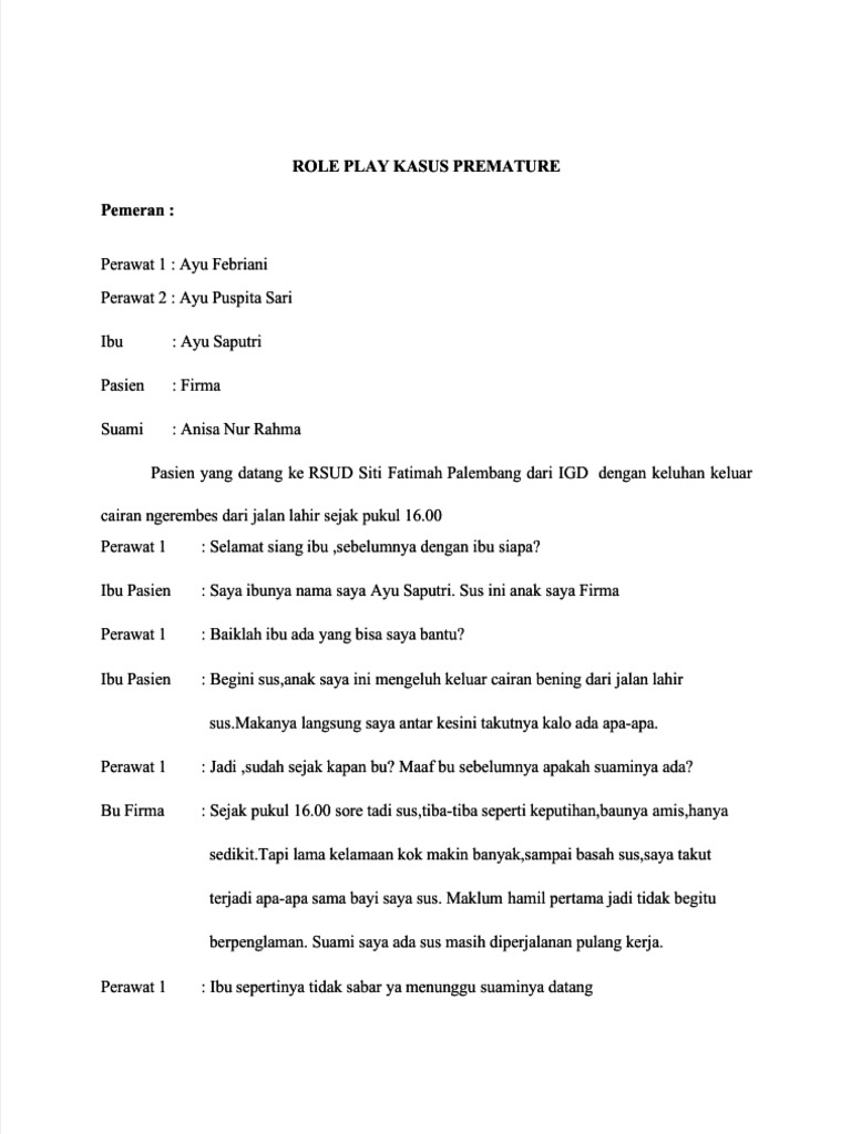 PDF Role Play Kelompok 2 KTD Prom - Compress | PDF