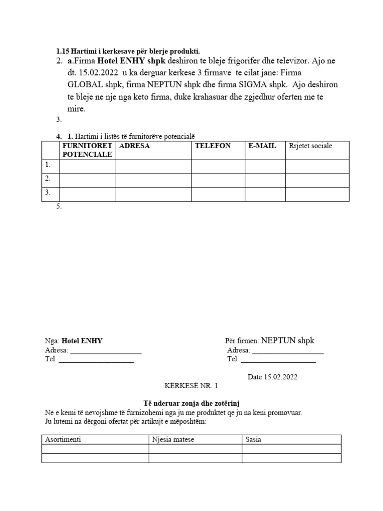 Hartimi i kerkesave për blerje produkti | PDF