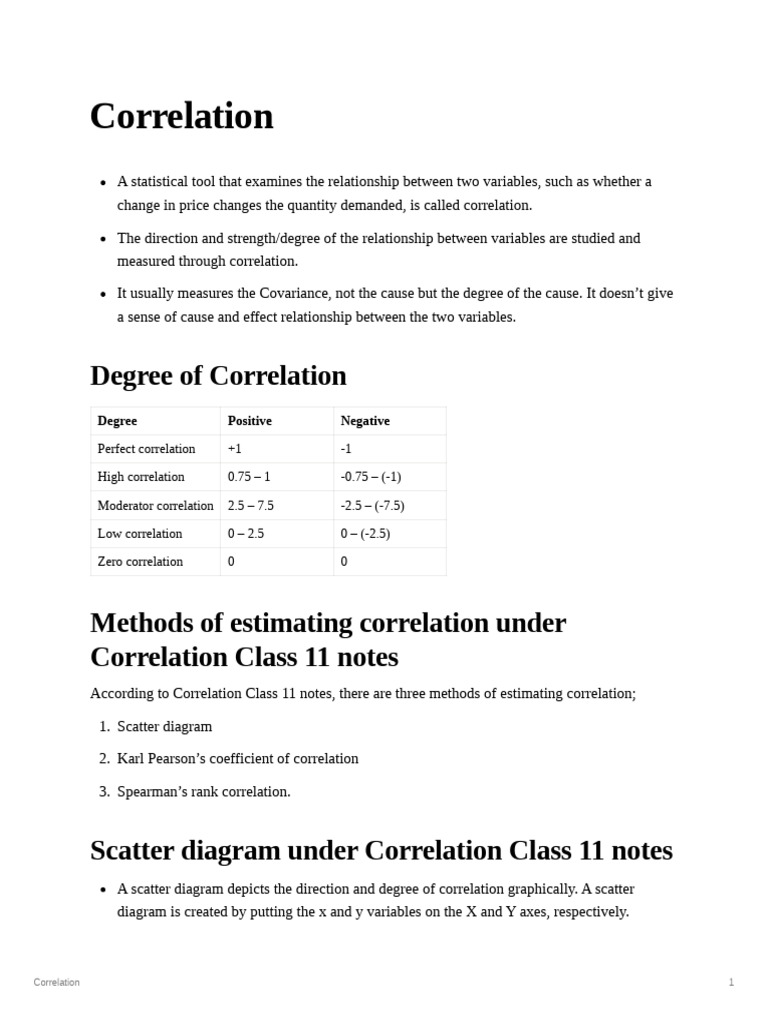 Correlation | PDF | Statistical Analysis | Teaching Mathematics Correlation | PDF | Statistical Analysis | Teaching Mathematics