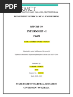 Internship Report Format | PDF | Engineering | Career And Technical ...