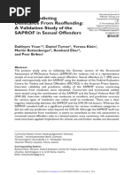 The Structured Assessment of Violence Risk in Youth (SAVRY)-2021 ...