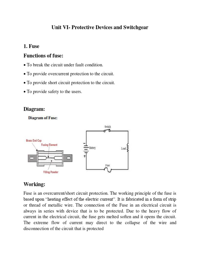 EEC Unit VI | PDF | Fuse (Electrical) | Components EEC Unit VI | PDF | Fuse (Electrical) | Components