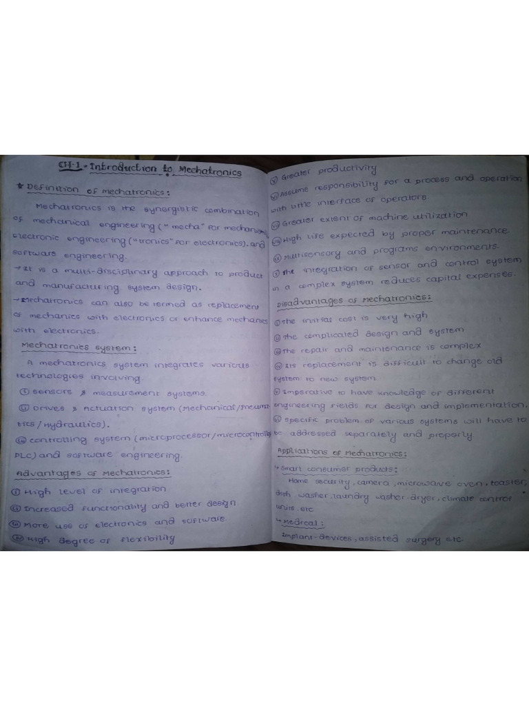 Mechatronics 1 | PDF