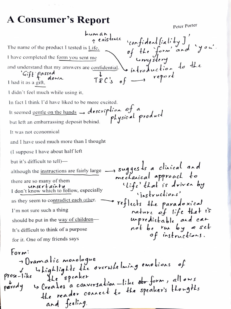 A Consumer's Report Notes | PDF | Young Adult