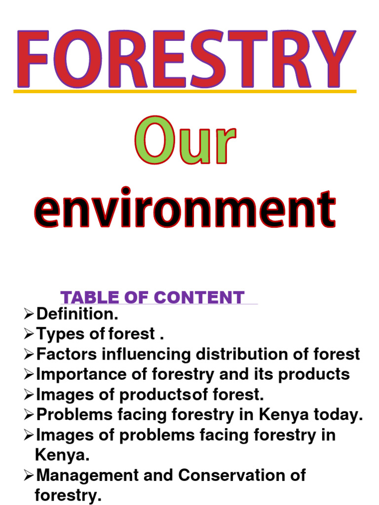 FORESTRY | PDF | Forests | Forestry