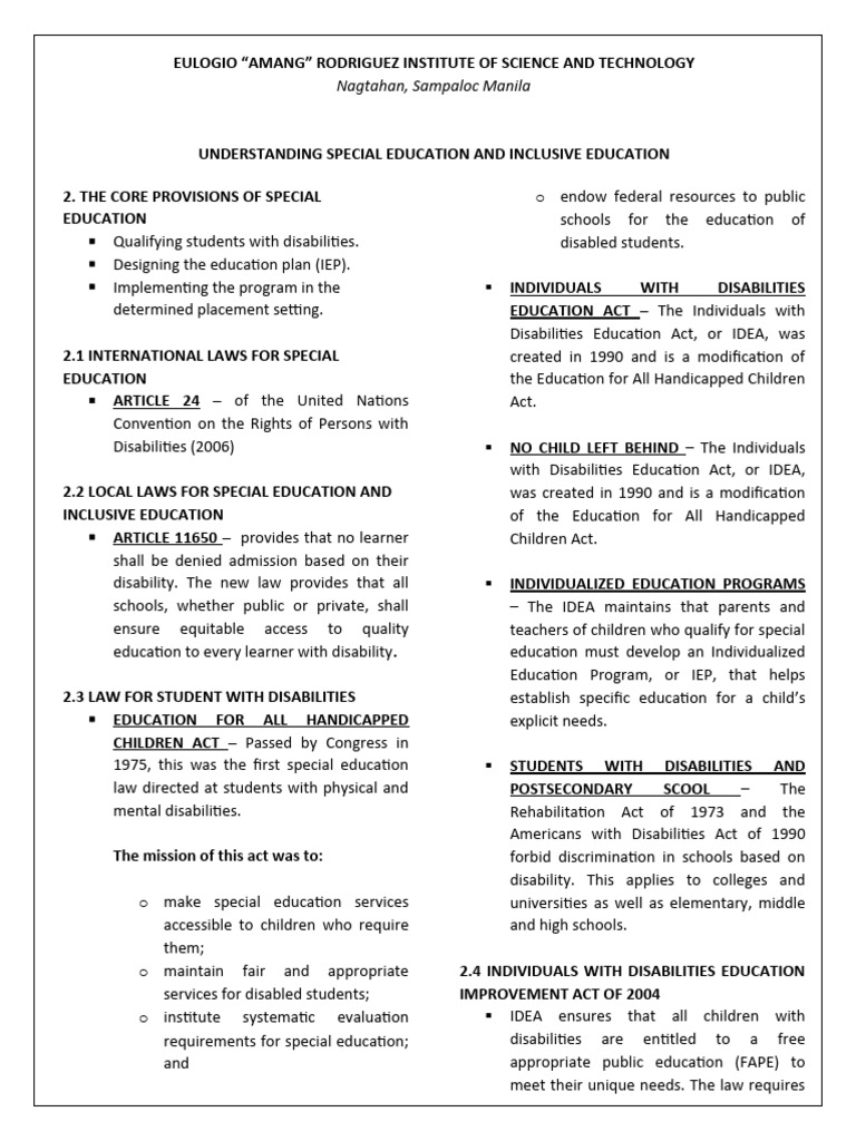 Summary of Report | Download Free PDF | Special Education ...