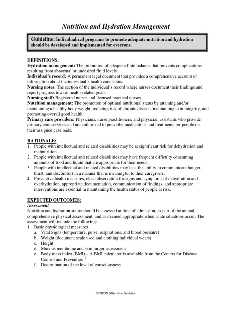 011 Nutrition and Hydration Management (5th Edition) | PDF ...