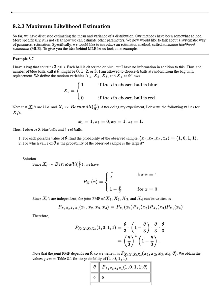 Maximum Likelihood Estimation | PDF | Estimation Theory | Probability Maximum Likelihood Estimation | PDF | Estimation Theory | Probability