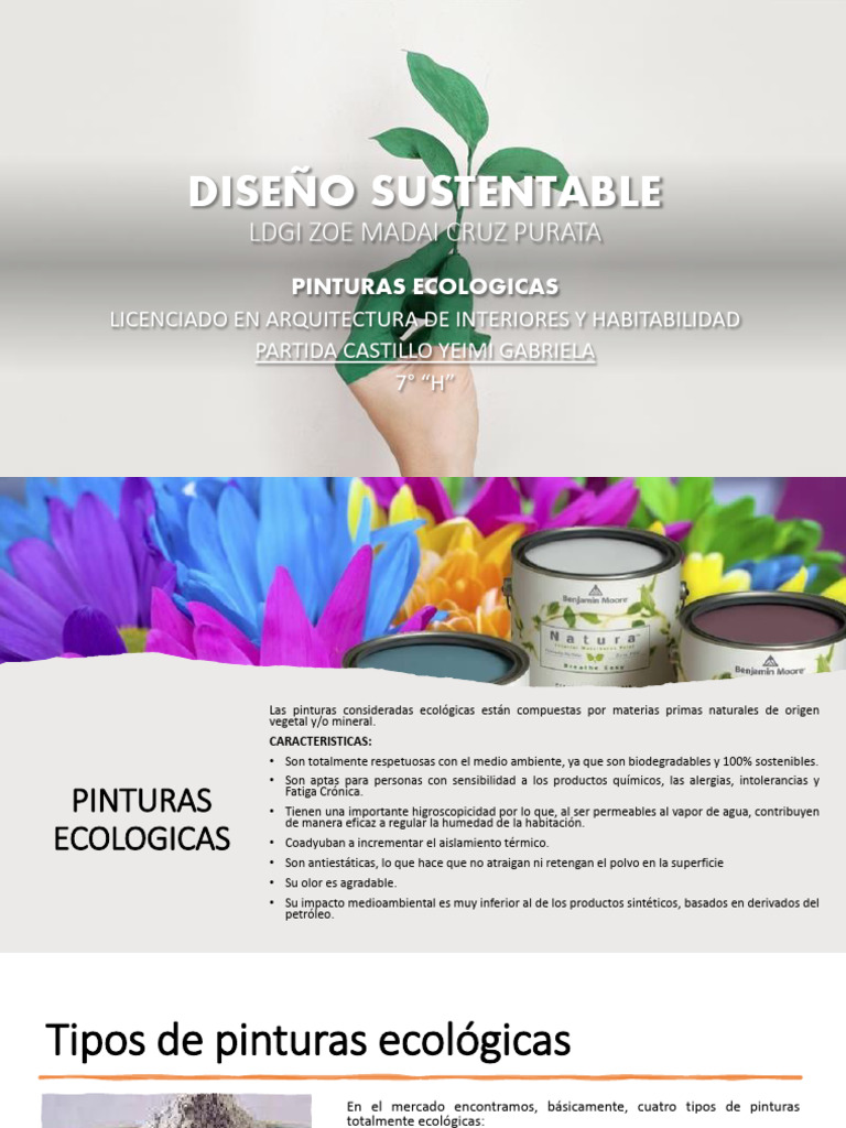 Pinturas Ecologicas | PDF | Pinturas | Materiales