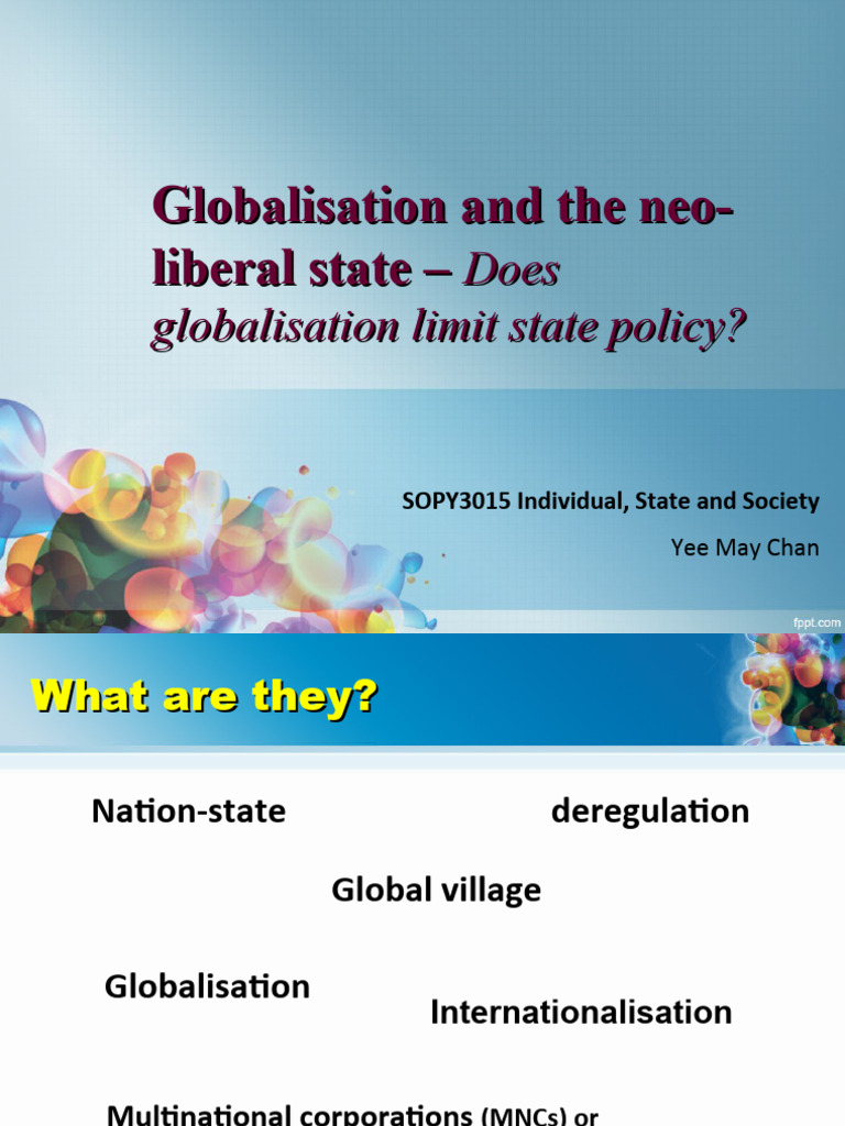 L6 Globalisation and The Neoliberal State | Download Free PDF ...
