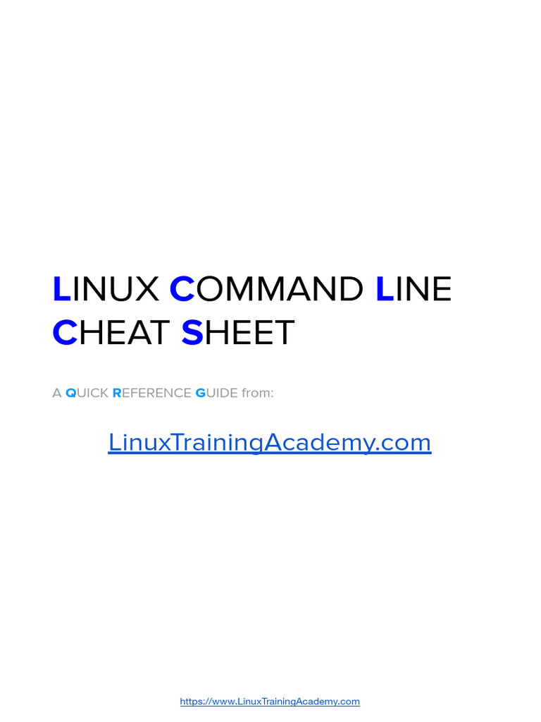 Linux Command Line Cheat Sheet | PDF | Computer File | Sudo