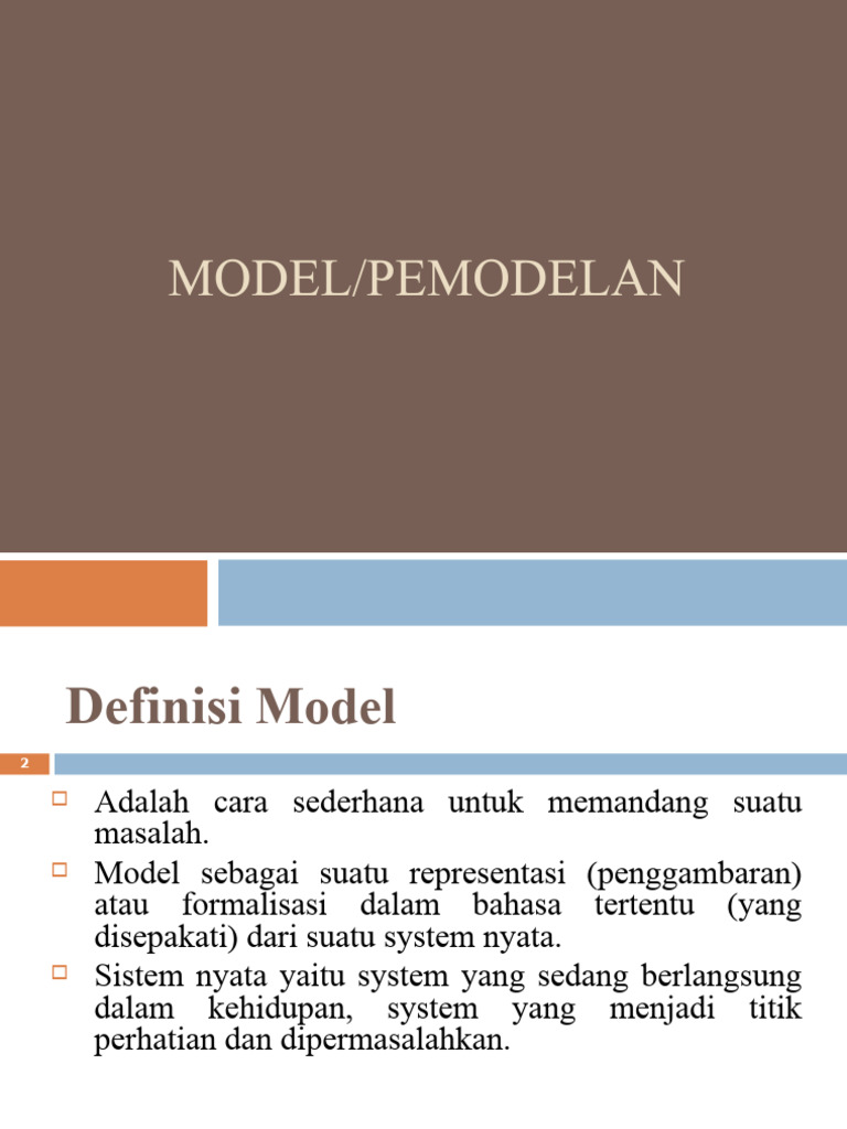 Pertemuan 9a Pemodelan Sistem | PDF